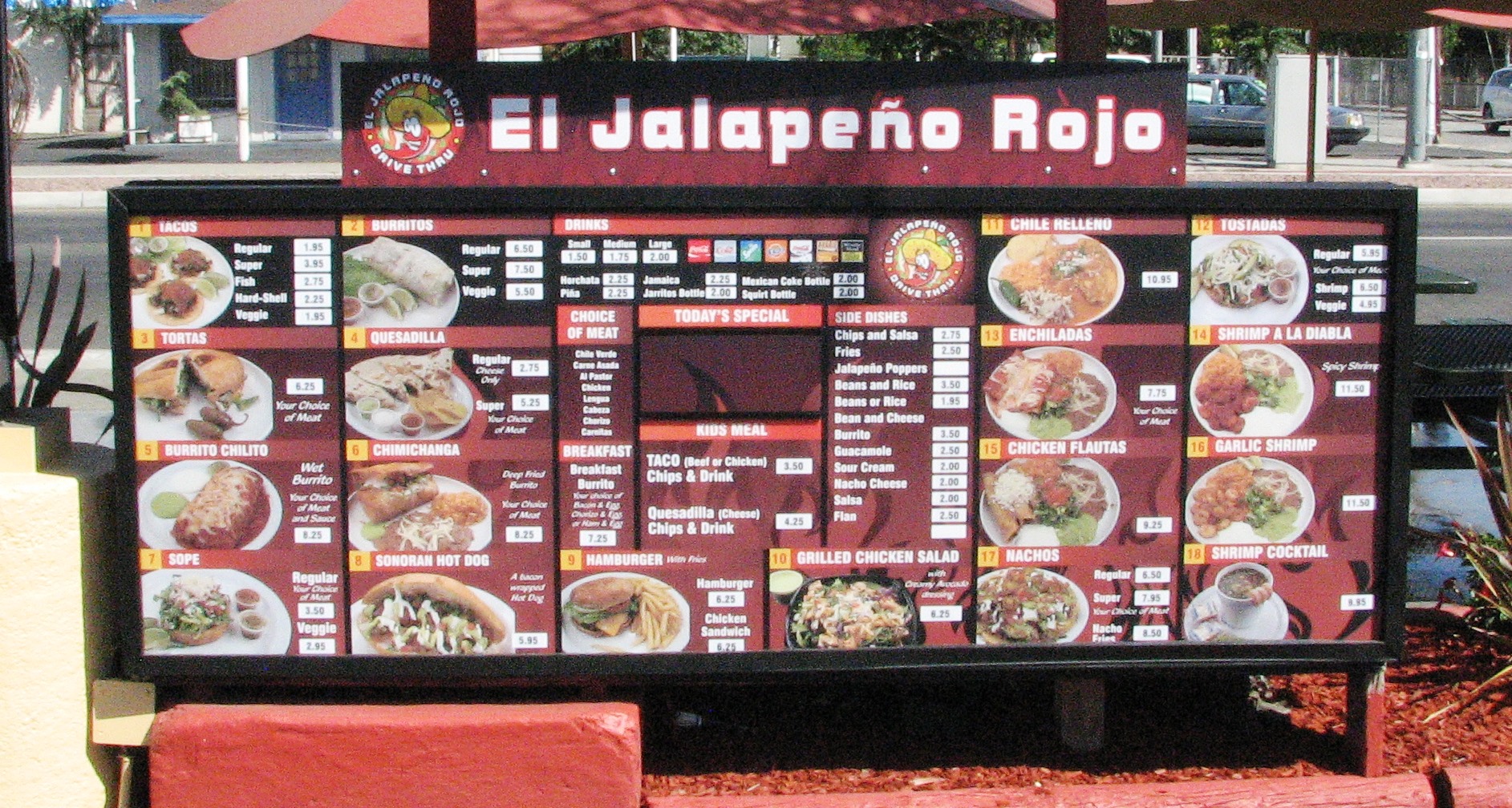 Colorful Food, Colorful Menus - El Jalapeno Rojo Restaurant