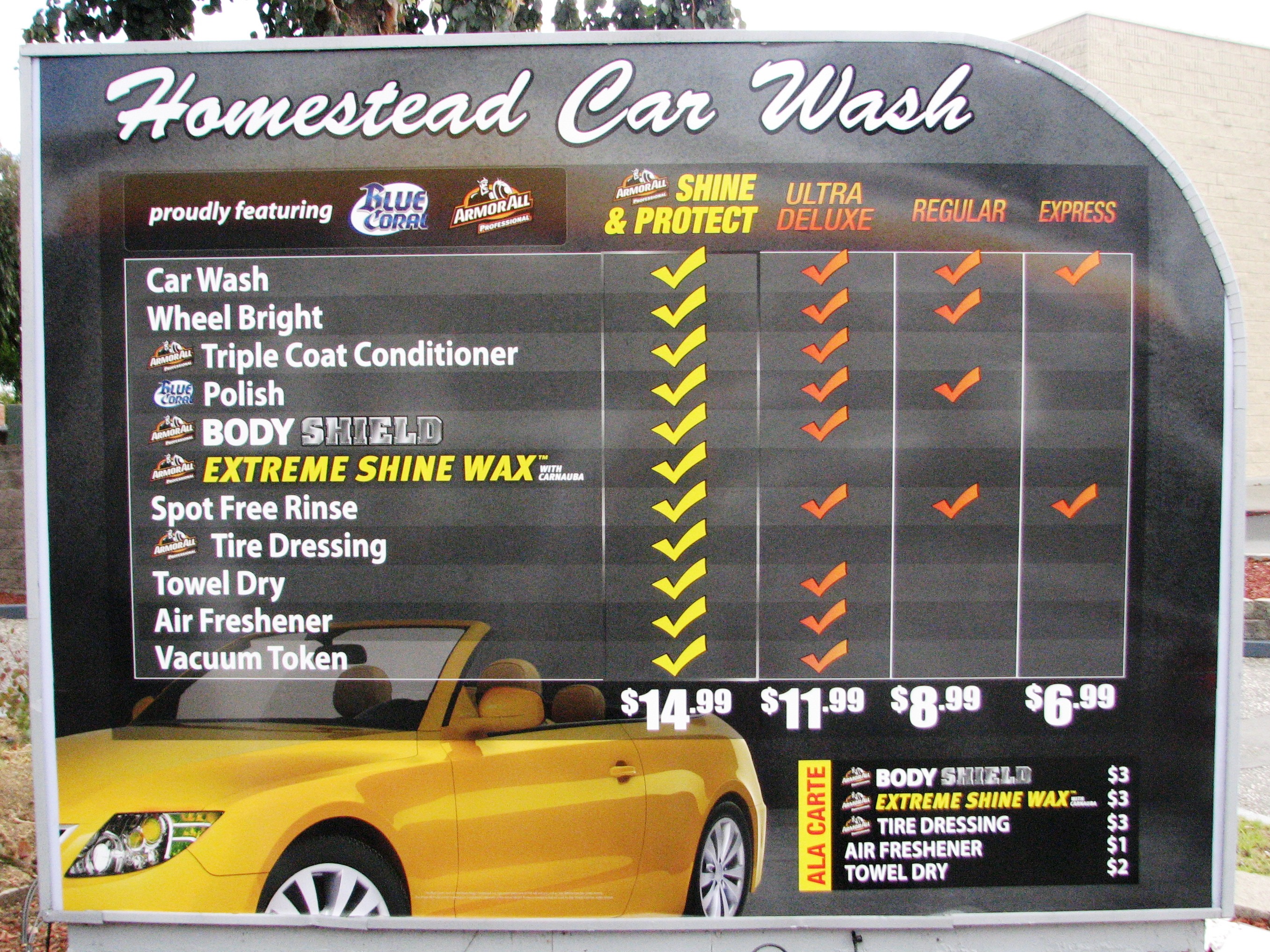 Car Wash Menu Premium Car Wash Services In Ohio