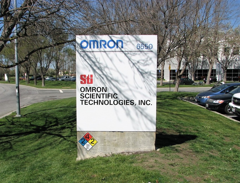 Omron / STI's New Monument Sign